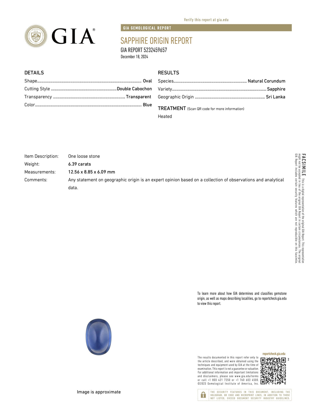 Beladora 'Bespoke' Oval Cabochon Sapphire Ring in 18 #519941