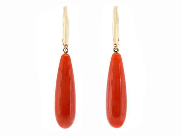 Beladora 'Bespoke' Red Coral and Diamond Dangle Earr #512466