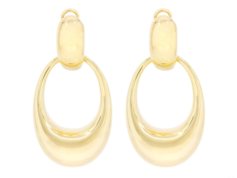 Door Knocker Earrings in 18K Gold, by Beladora #512500