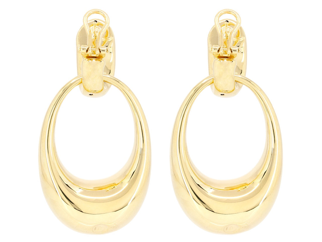 Door Knocker Earrings in 18K Gold, by Beladora #512500
