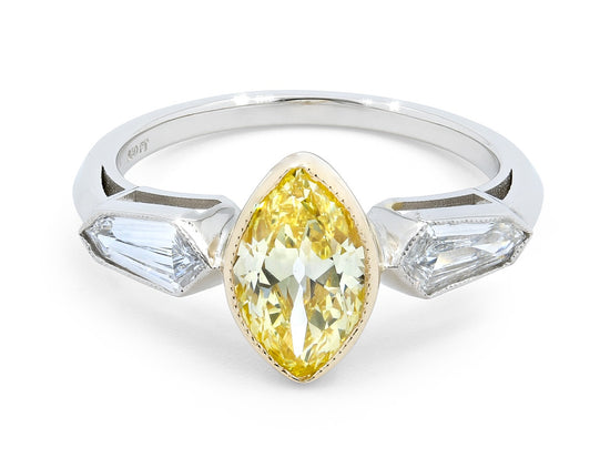 Beladora 'Bespoke' Marquise Fancy Intense Yellow Dia #513408