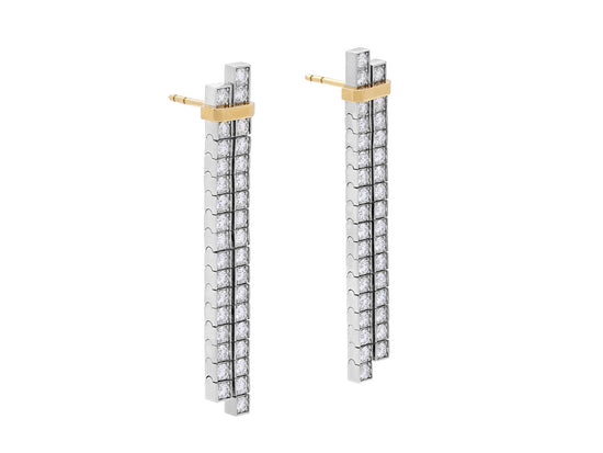 Tiffany & Co. 'Edge' Drop Earrings in Platinum and 1 #518050 – Beladora