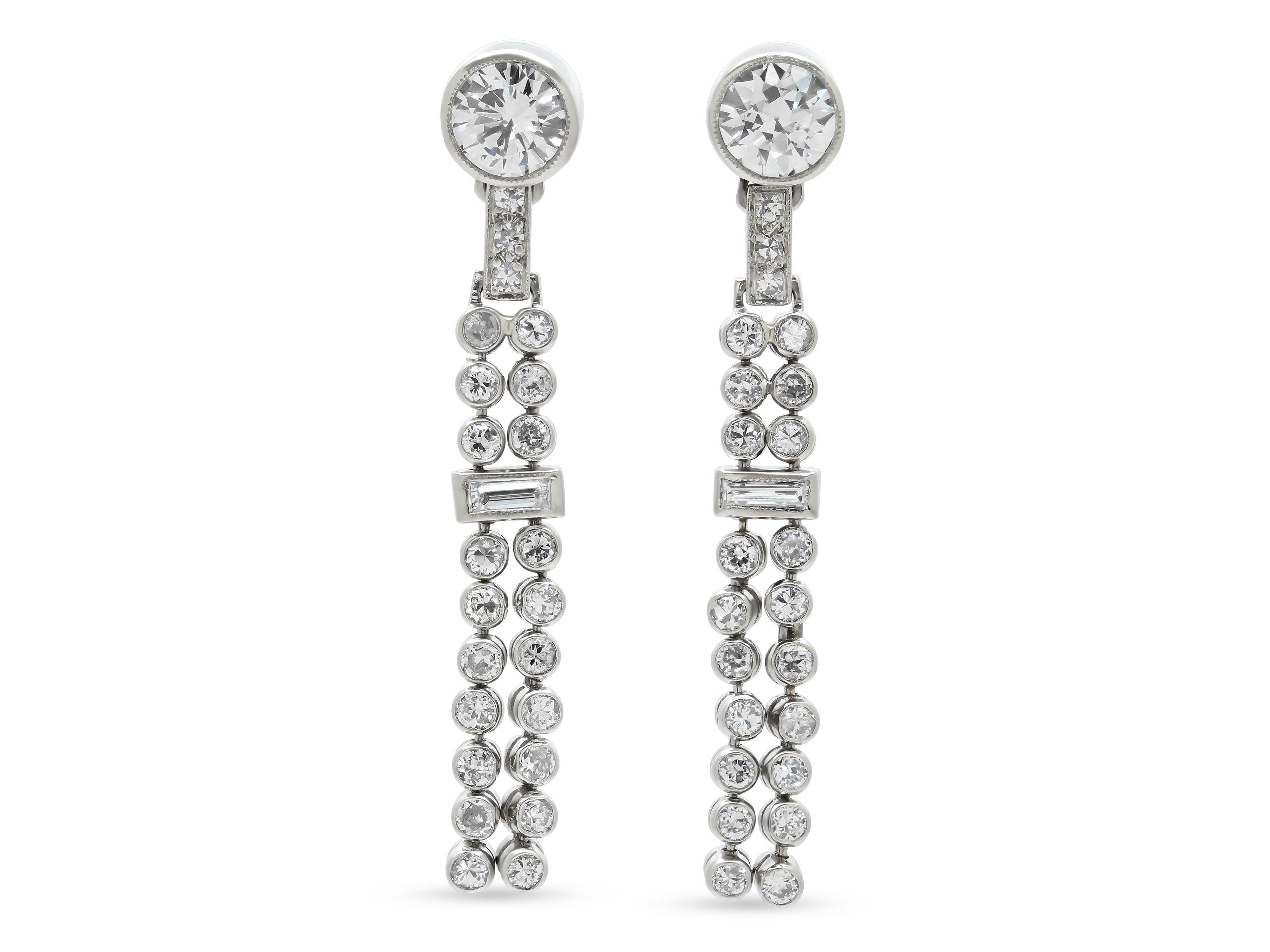 Beladora 'Reimagined' Diamond Drop Earrings in 18K W #520253