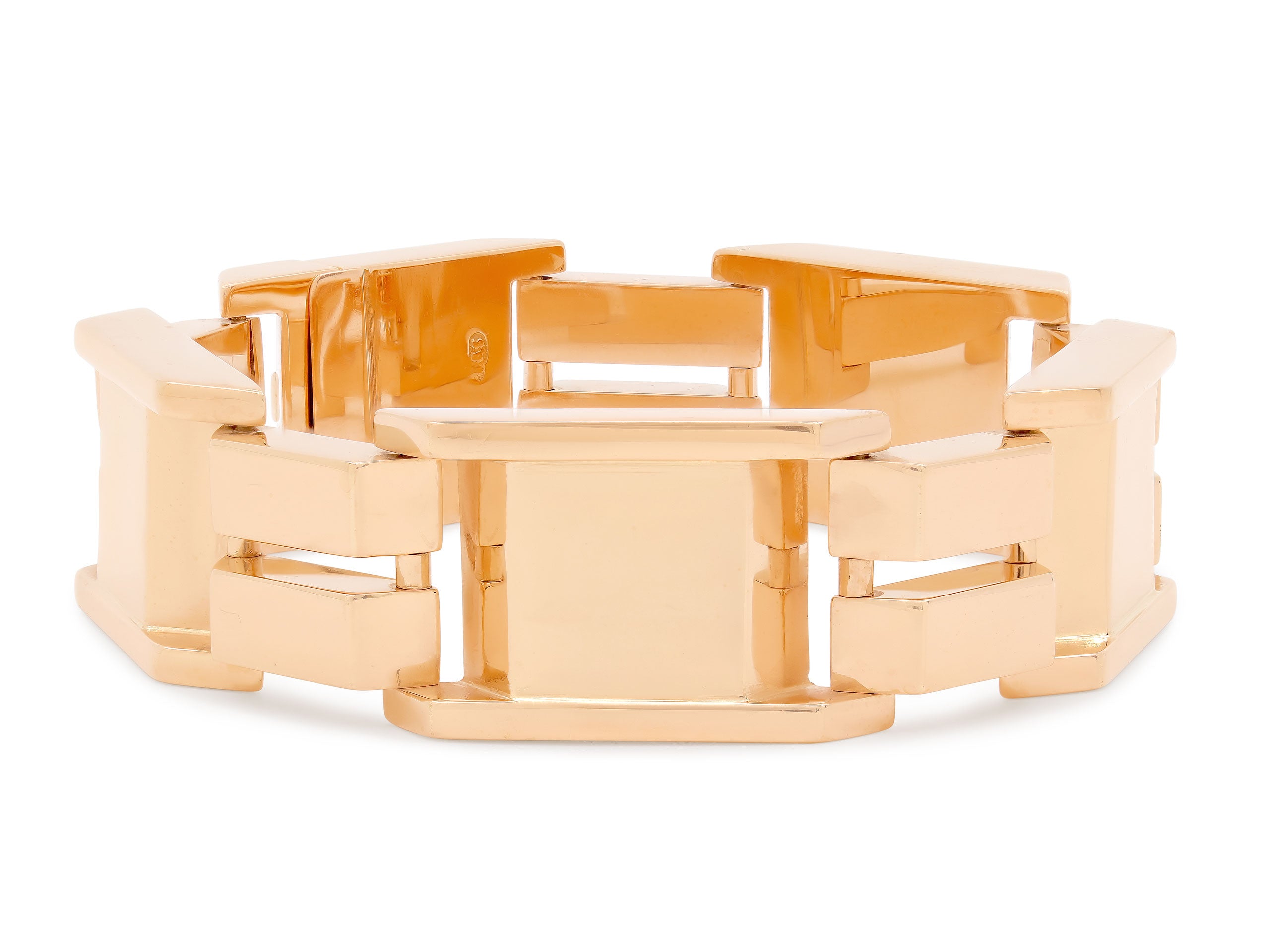 Retro Tank Bracelet in 14K Rose Gold #520793 – Beladora