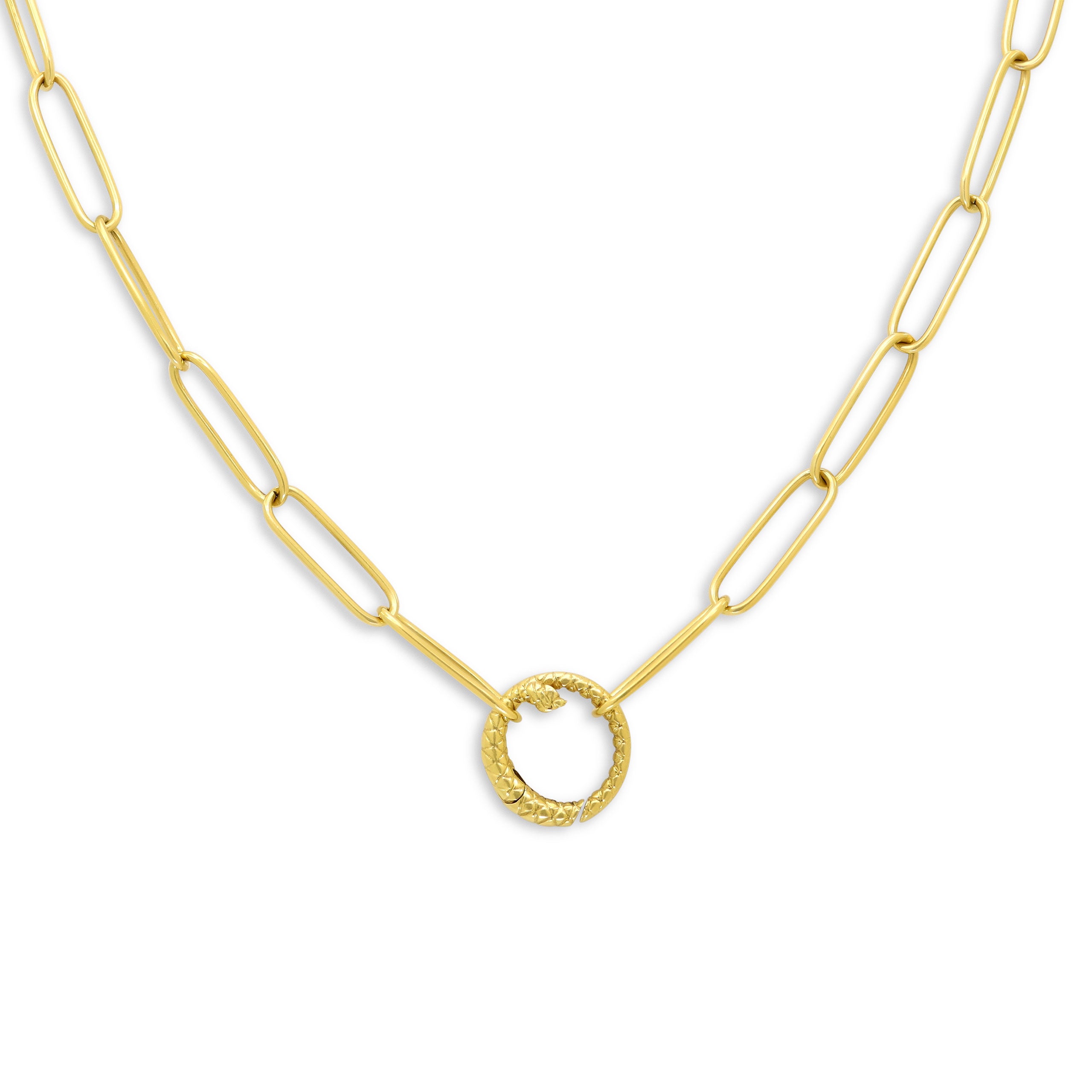 Oval Link Necklace in 18K Gold #521278 – Beladora